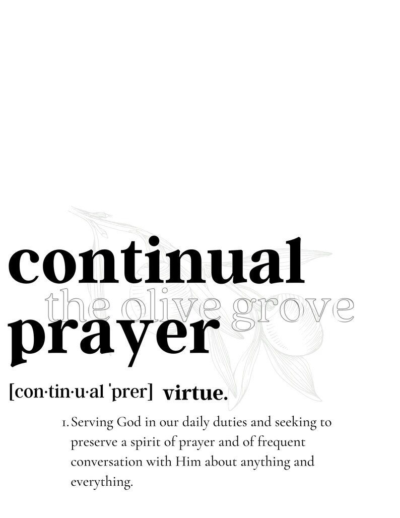 Continual Prayer-marian Virtues Collection - Etsy