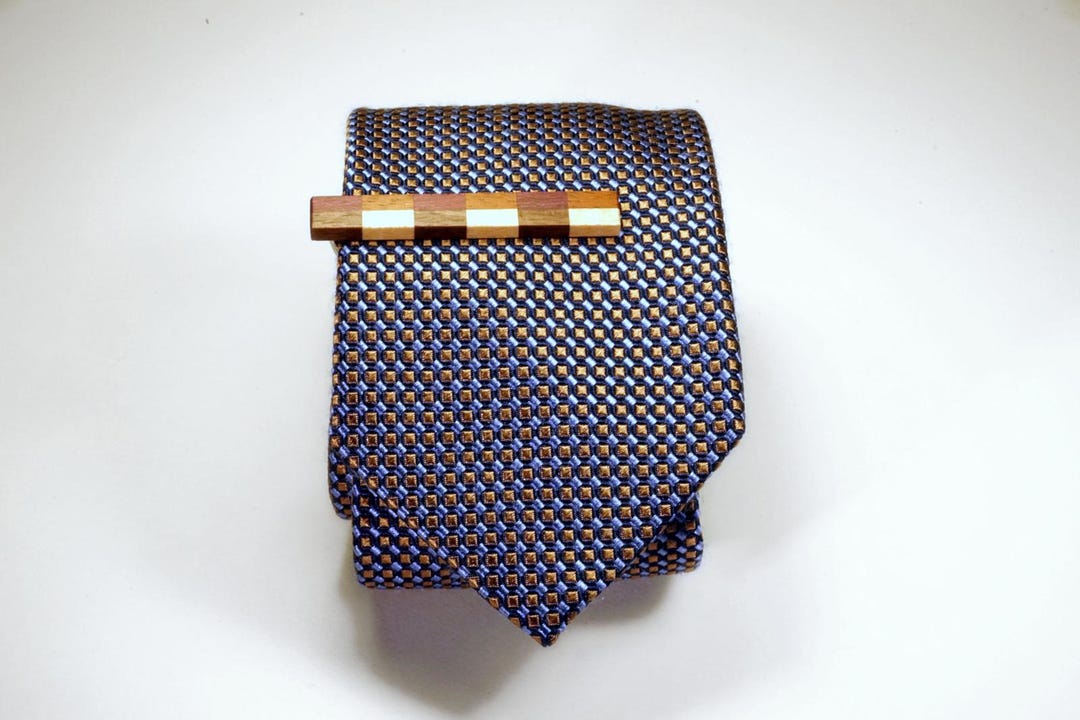 Geometric Wooden Tie Clip: Maple, Walnut, Mahogany - Etsy