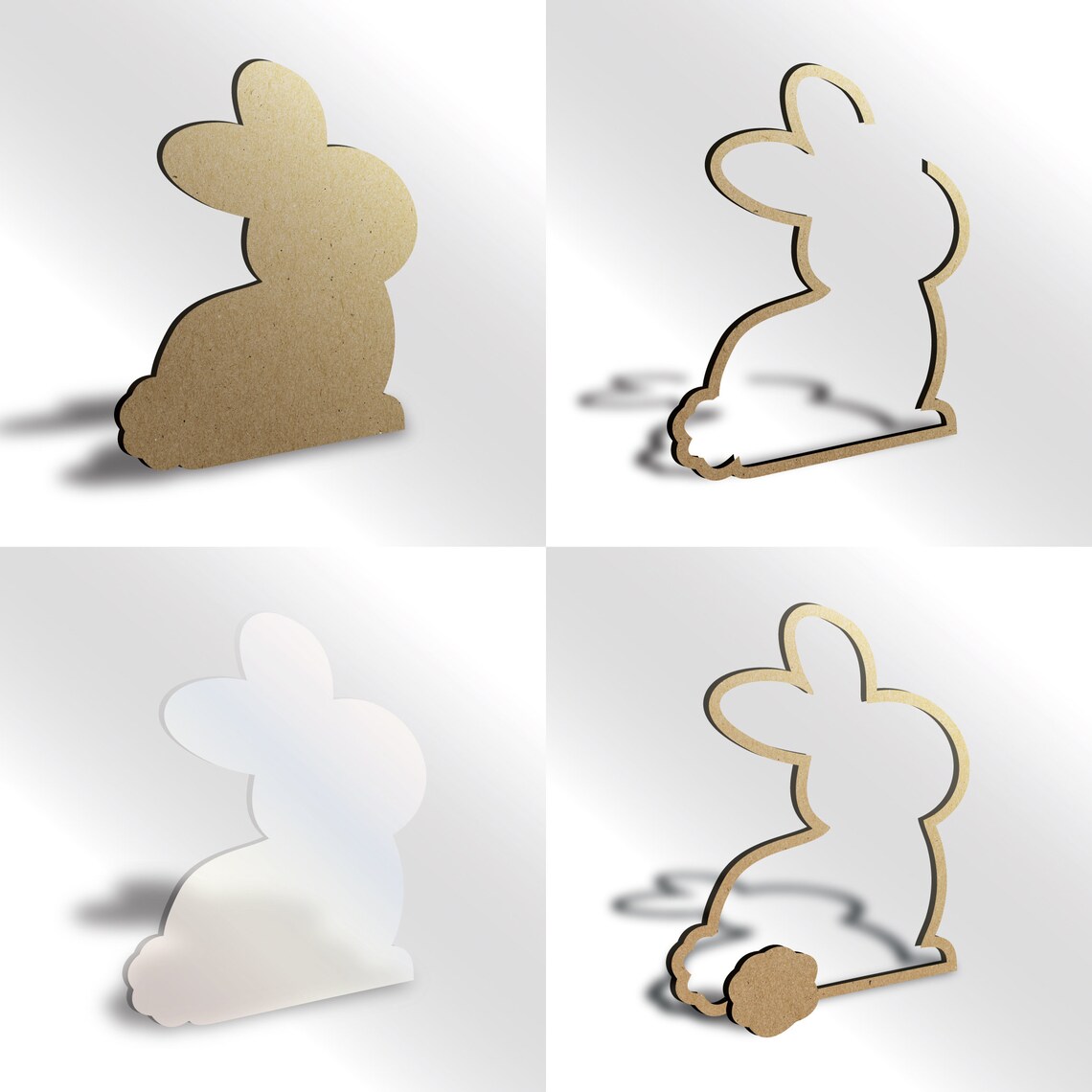 18mm Mdf Freestanding Fillable Bunny Kit With Name Easter Bunny ...