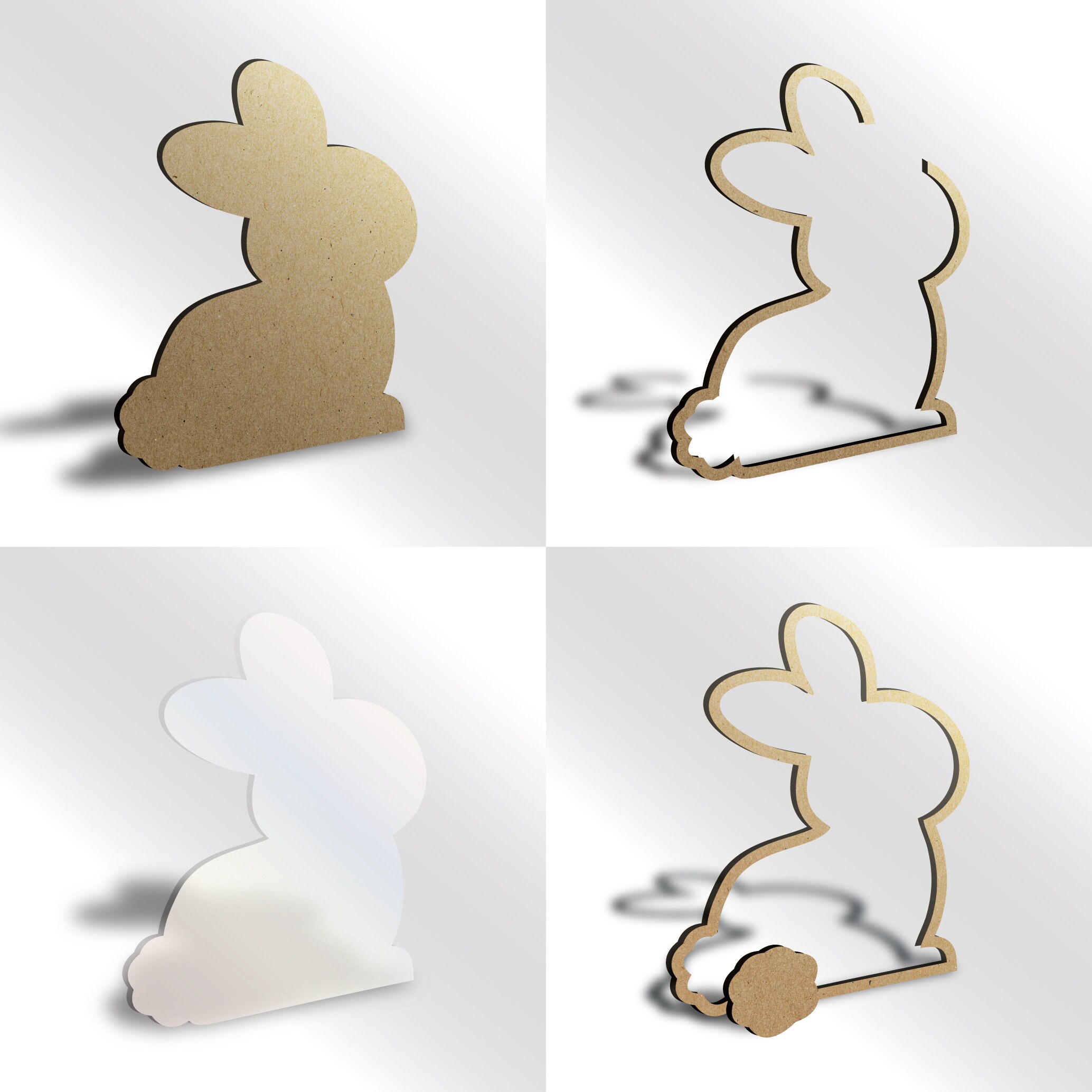 18mm Mdf Freestanding Fillable Bunny Kit With Name Easter Bunny ...