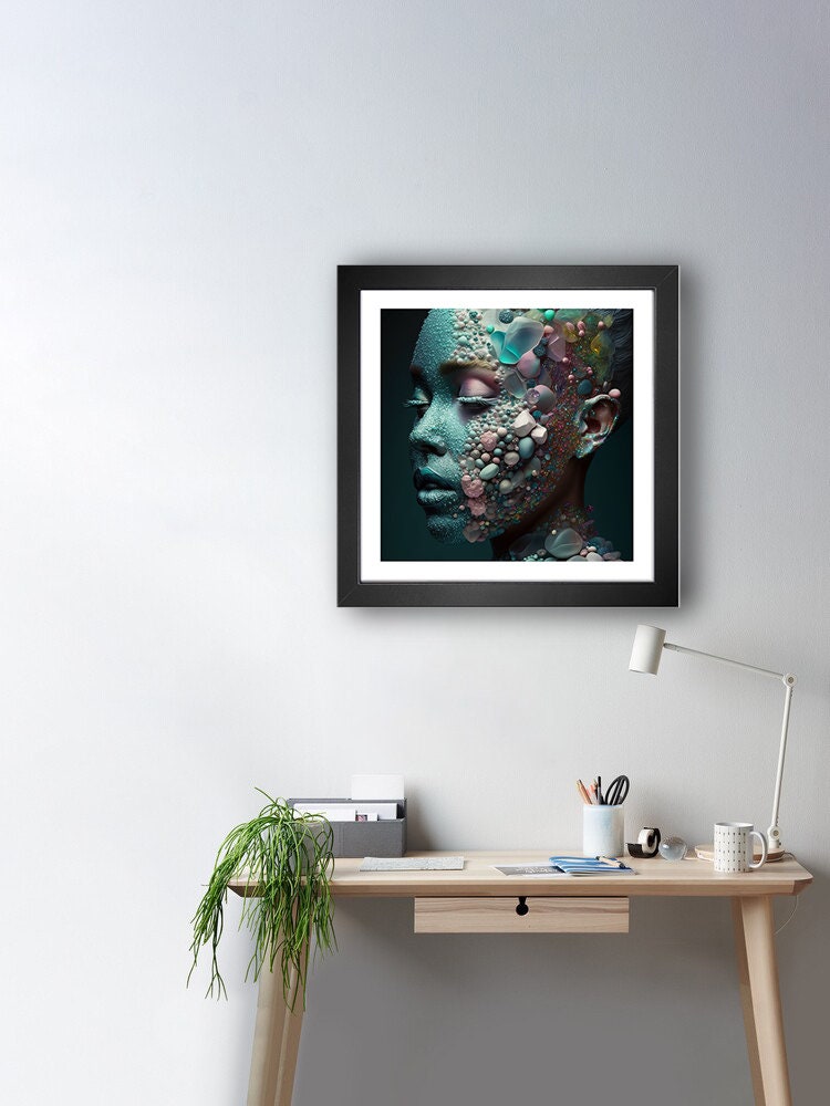 Colorful Blue Girl Photo - Etsy