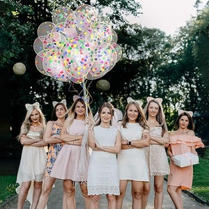 60 Pack Dandy Decor Rainbow Confetti Balloons W/ribbon Rainbow Balloon ...