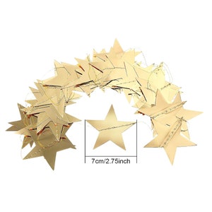 Glitter Star Garland Banner Decoration, 130 Feet Bright Star Hanging ...