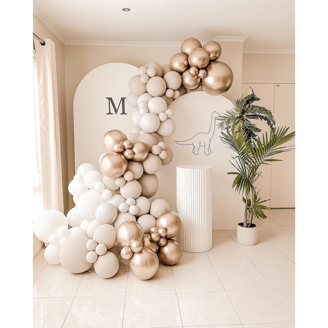 104PCS Neutral Balloon Garland Arch Kit Boho Balloons Garland Double ...