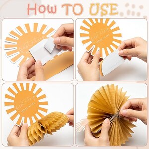 9pcs Boho Sun Honeycomb Centerpieces Table Toppers Hippie Rainbow Muted ...