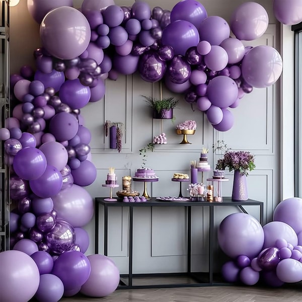 Purple Party Decorations - Etsy