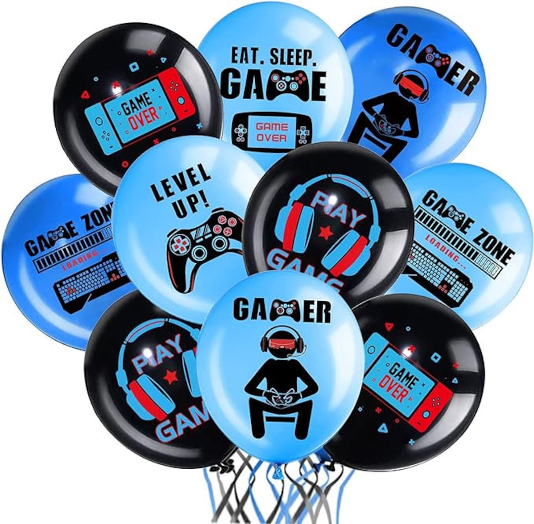 Video Game Balloons Gamer Birthday Party Balloons Gaming Latex Balloon ...