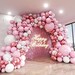 Pink Balloon Arch Kit, 140pcs Pastel Light Metallic Pink and White ...