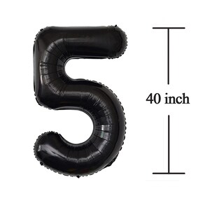 Black 50 Number Balloons Giant Jumbo Number 50 Foil Mylar Balloons for ...