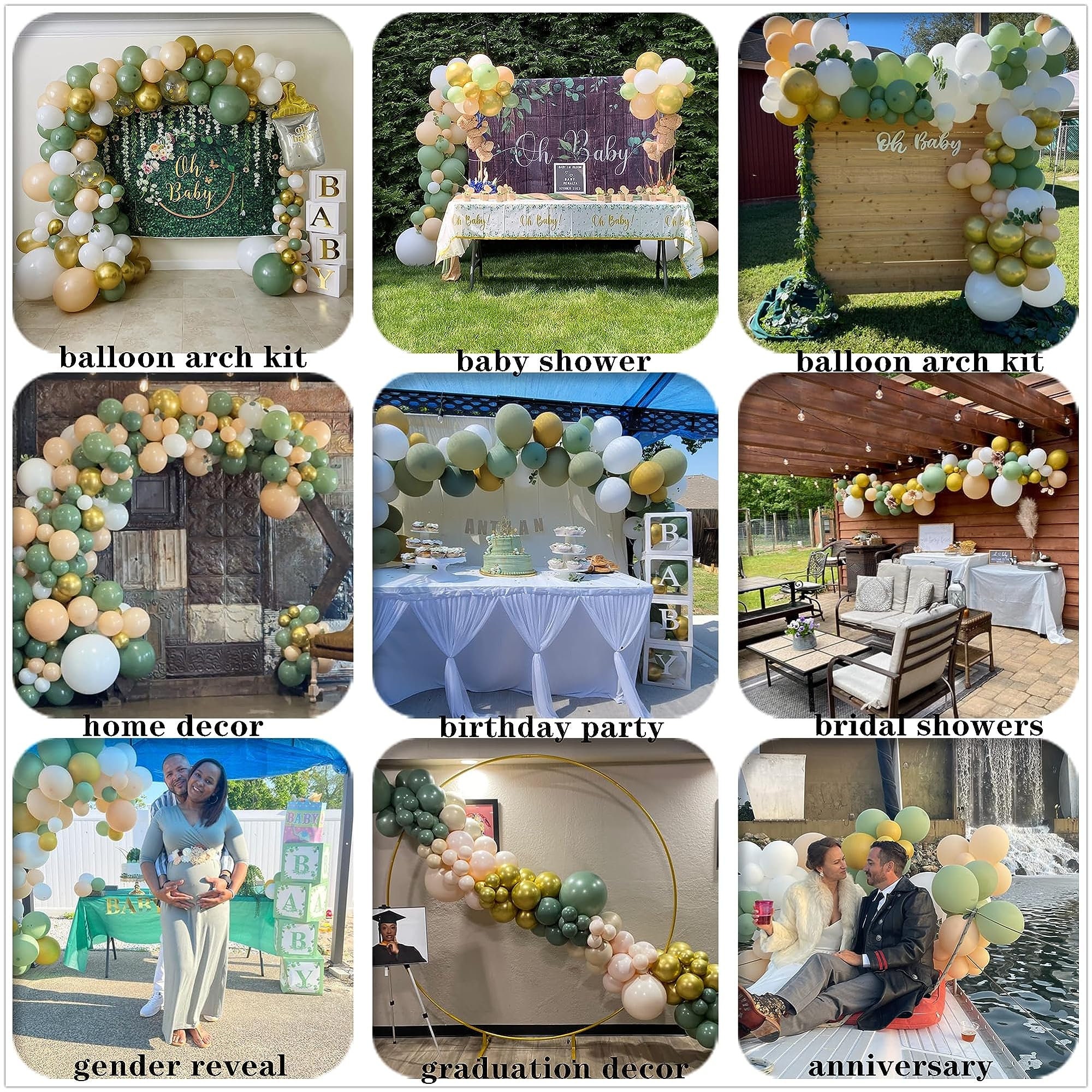 Sage Green Balloon Garland Arch Kit 134pcs Eucalyptus - Etsy