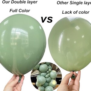 Sage Green Balloons Arch Kit-double Stuffed Sage Green Balloons Arch ...