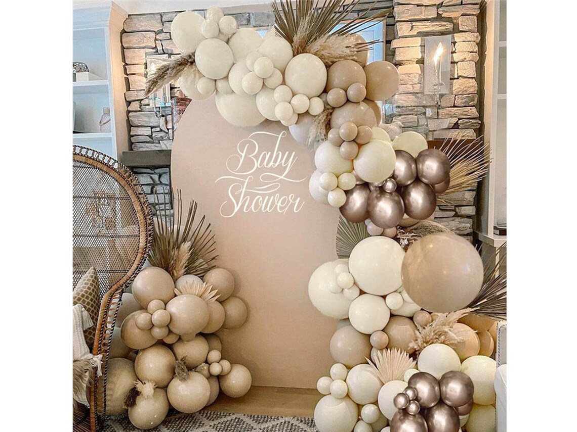 White Sand Balloons Garland Arch Kit Beige Party Decorations - Etsy