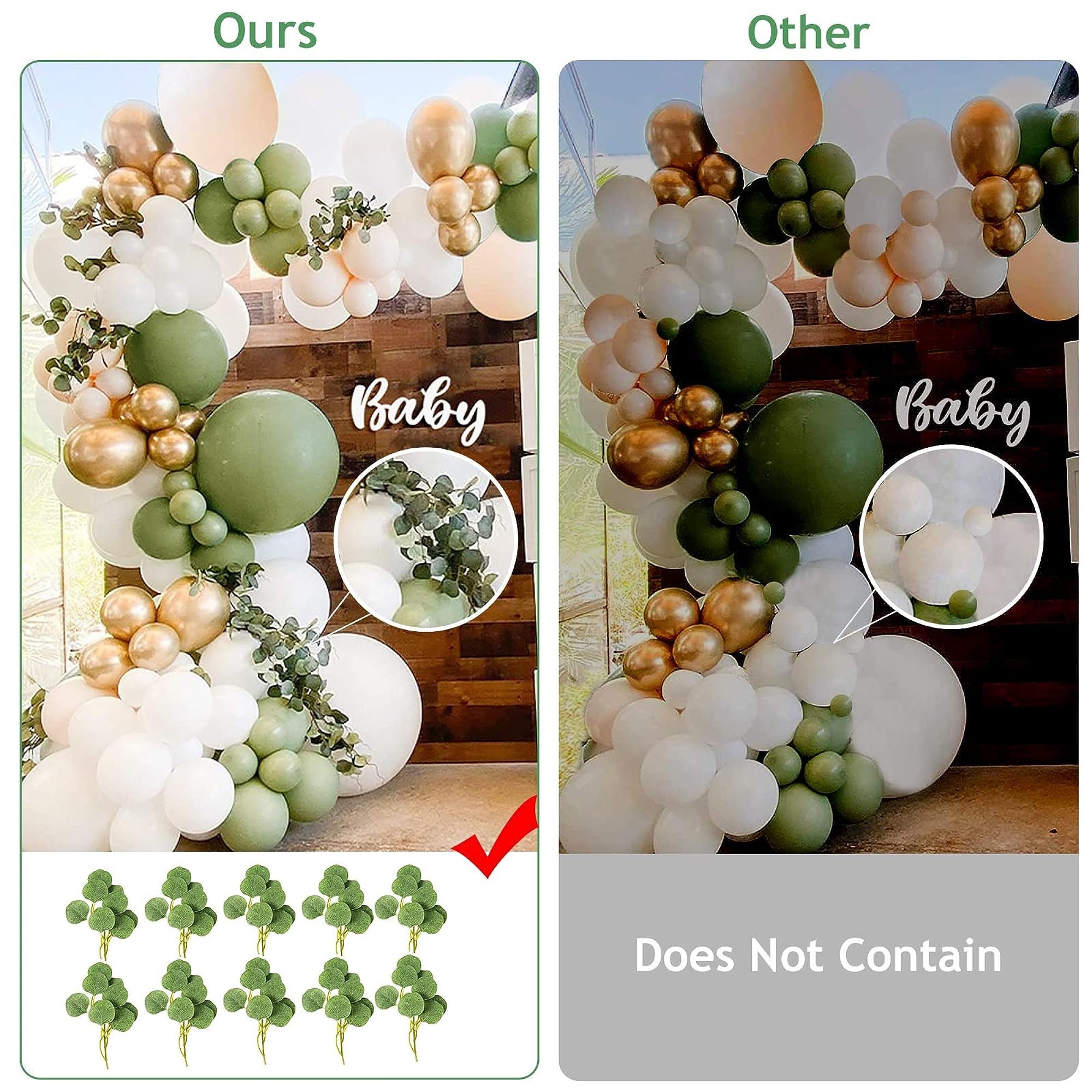 Sage Green Balloon Garland Arch Kit 134pcs Eucalyptus - Etsy