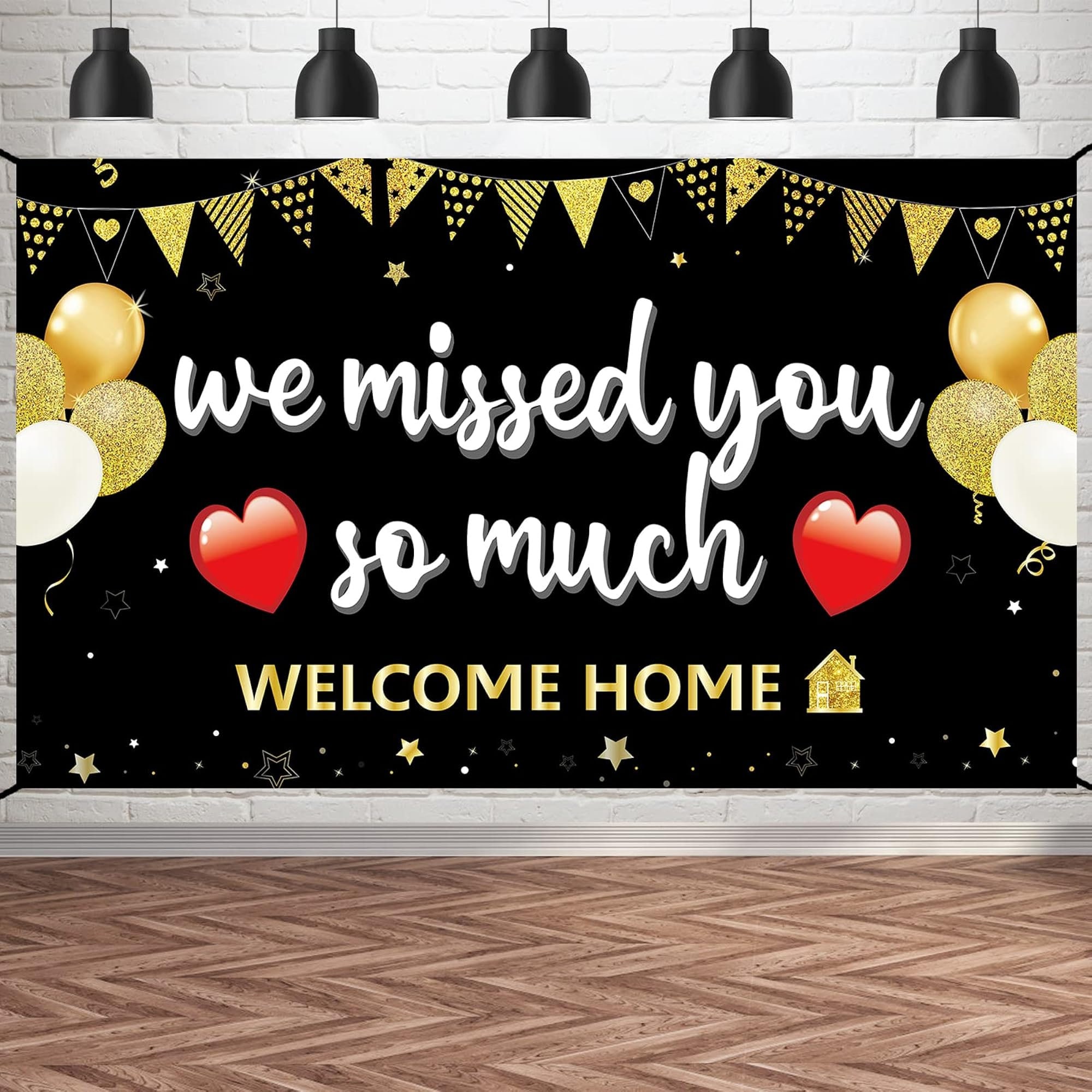 Welcome Home Banner Decorations We Missed You so Much Backdrop Sign ...