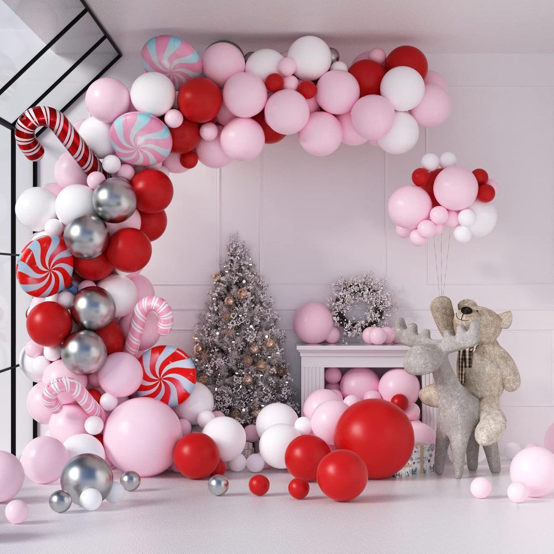 127PCS Pink and Red Balloon Garland Arch Kit DIY Valentines Day ...
