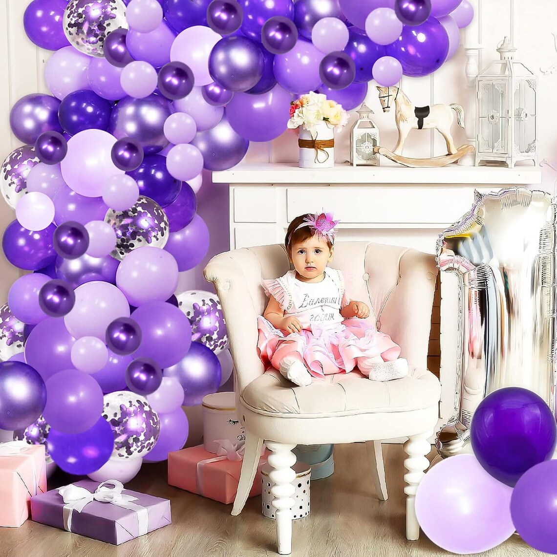 Purple Shades Balloons Garland Arch Kit-128pcs 5 12 Dark Pastel Light ...