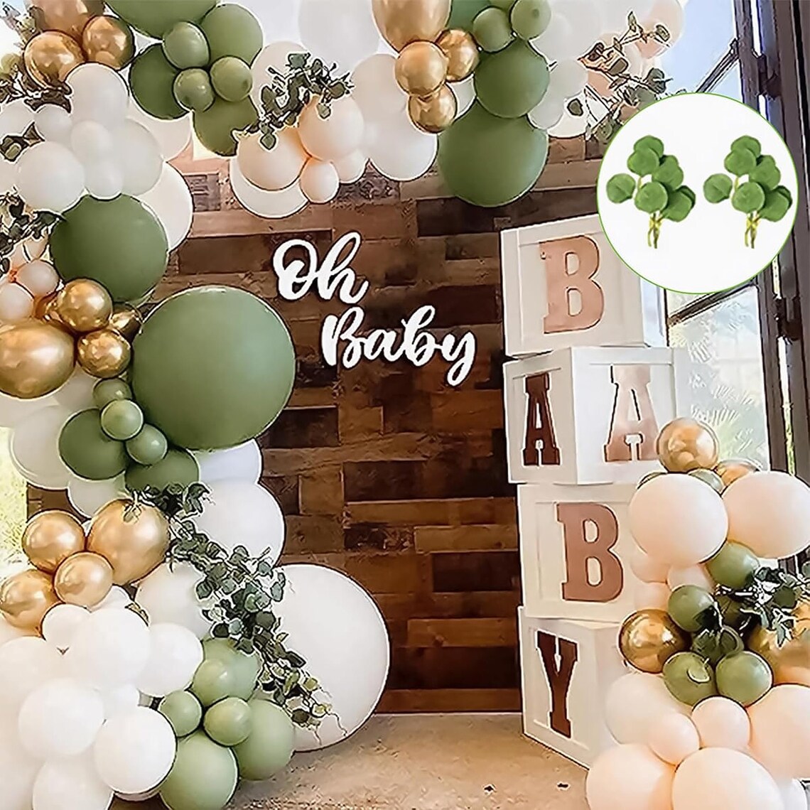 Sage Green Balloon Garland Arch Kit 134pcs Eucalyptus - Etsy