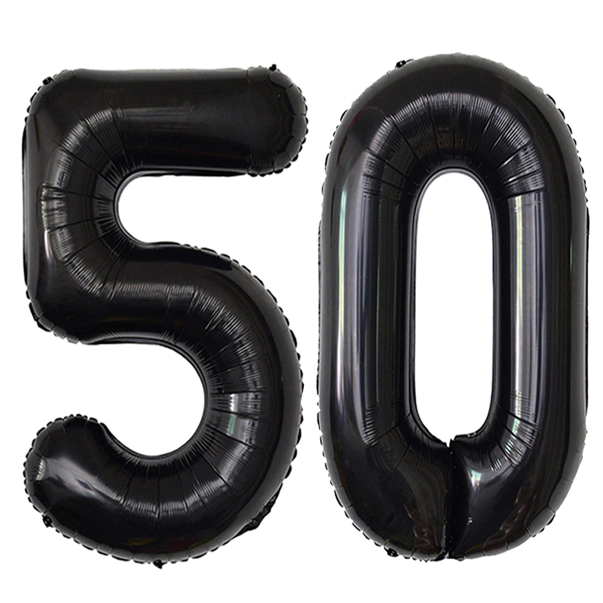 Black 50 Number Balloons Giant Jumbo Number 50 Foil Mylar Balloons for ...