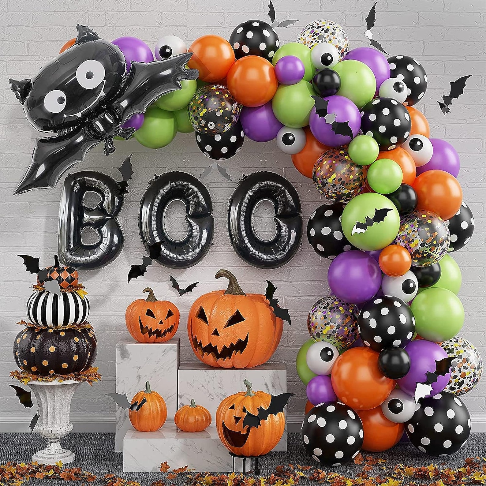 Halloween Balloons Halloween Mylar Foil Balloon Ghostblack - Etsy
