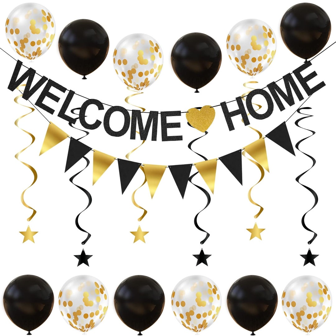 Welcome Home Banner Decorations With Welcome Home Sign, Garland ...
