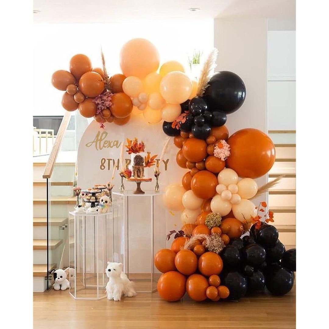 Orange Balloon Garland Arch Kit-double Stuffed Orange Balloons - Etsy