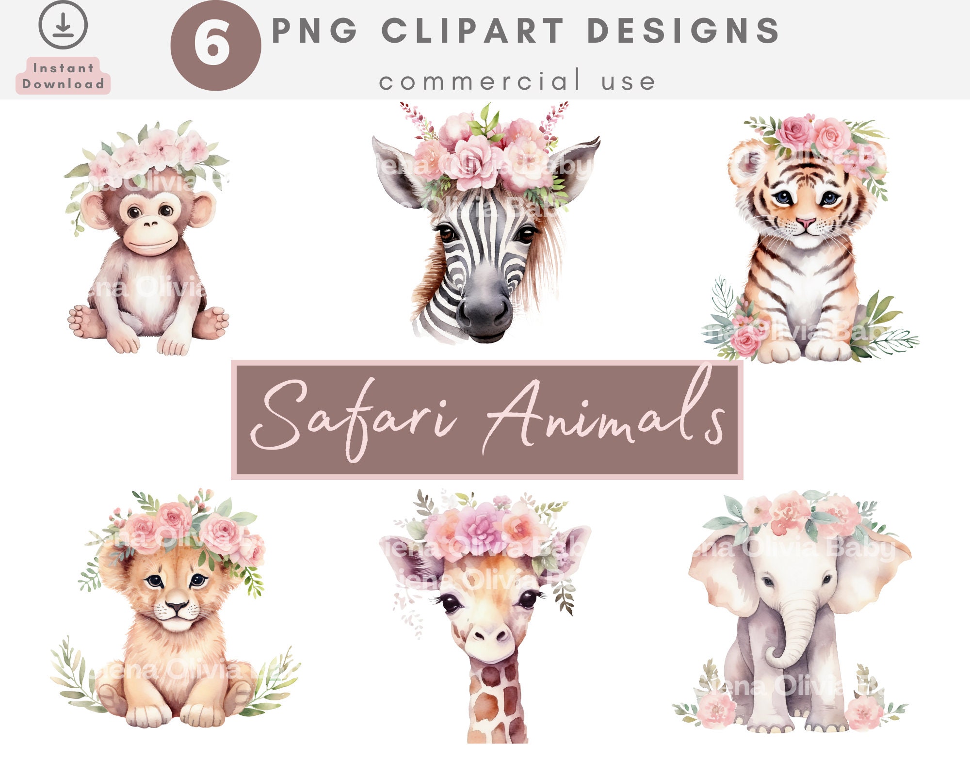 Safari Nursery Decor Safari Baby Shower Safari Clipart Safari Nursery ...