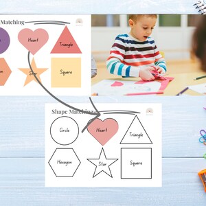 Kids Shape Matching Printable Printable Shapes preschool Printables ...