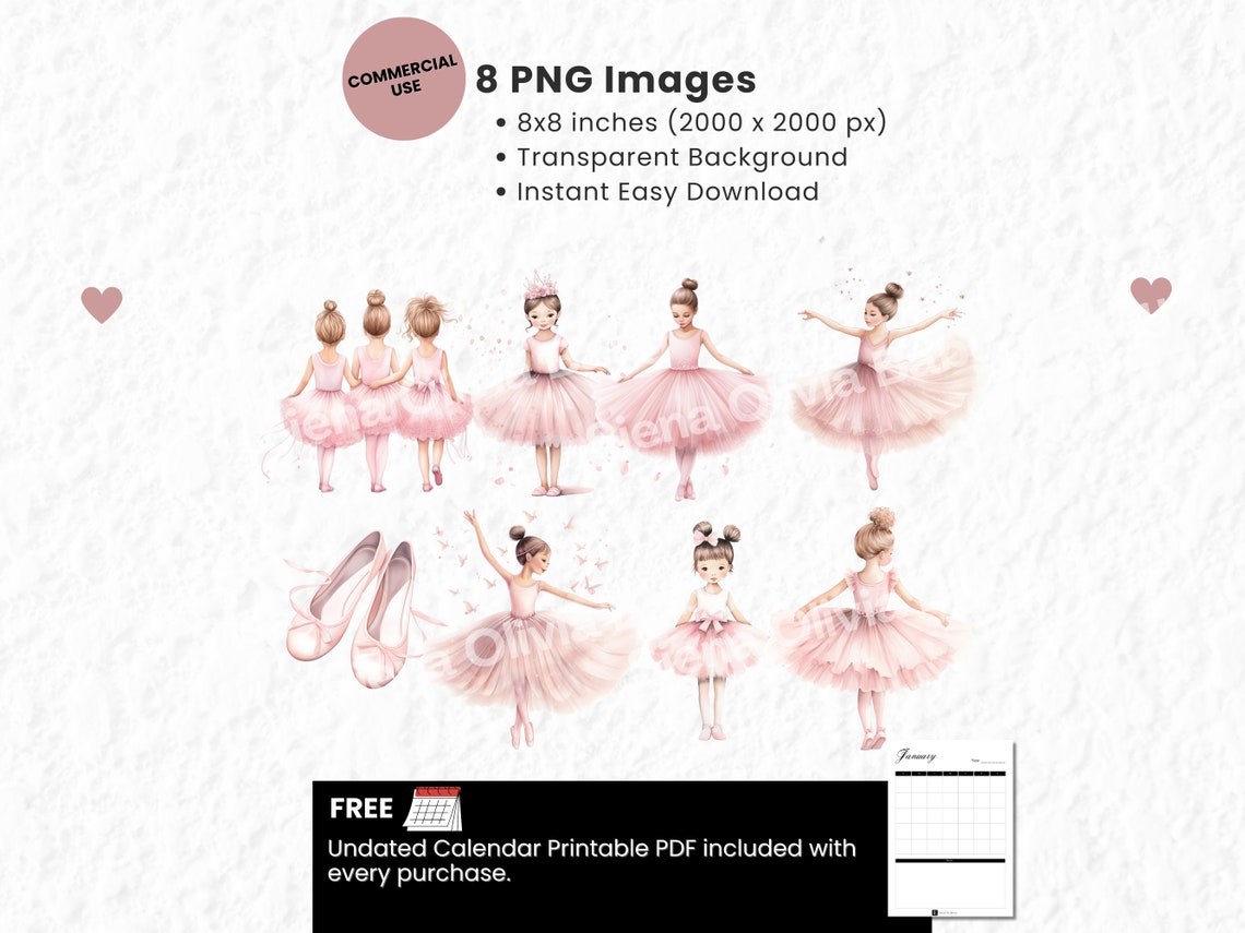 Baby Ballerina Clipart, Ballerina PNG, Pink Ballerina Clipart, Dancer ...
