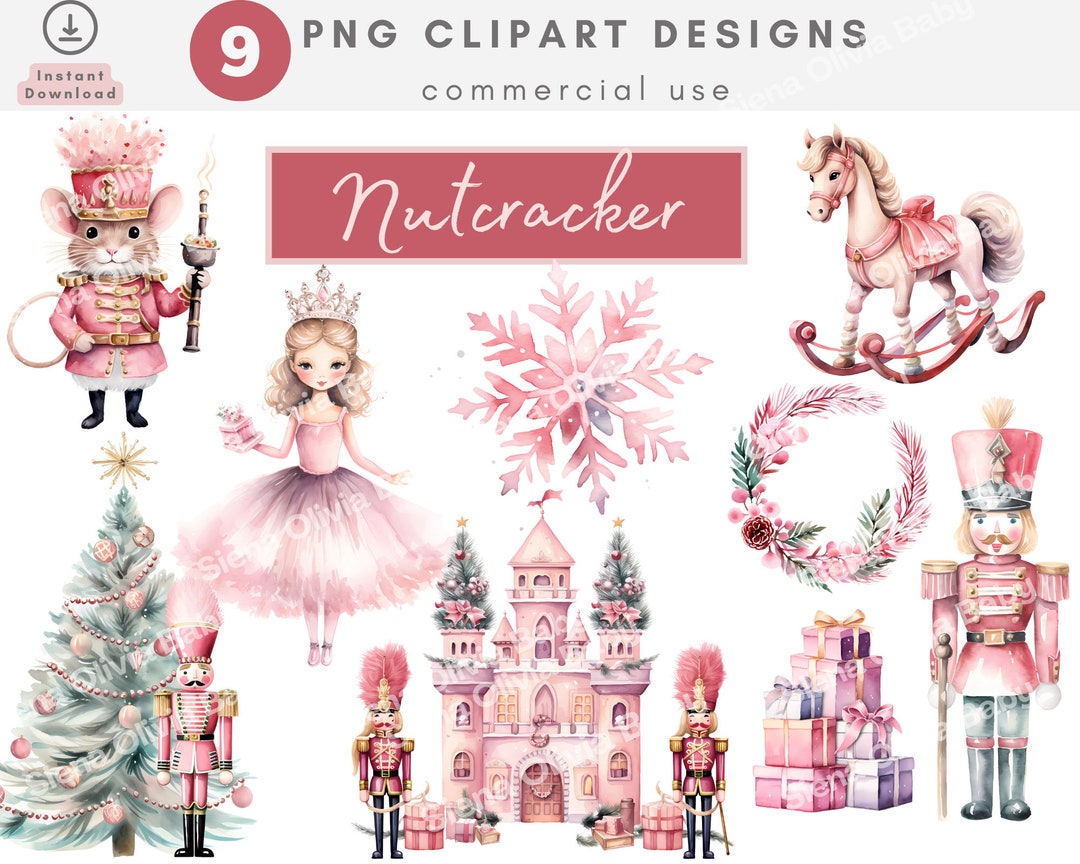 Christmas Pink Nutcracker Clipart Bundle Holiday Clipart Nutcracker ...