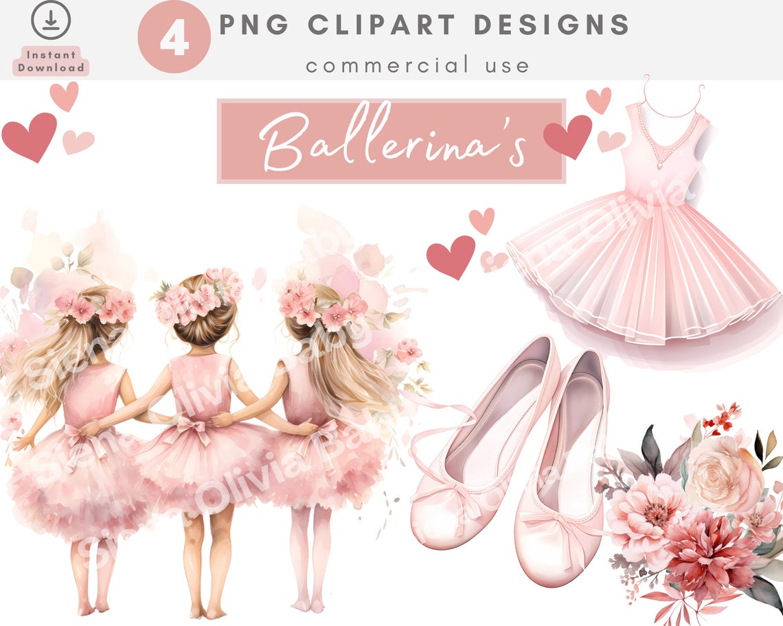 Ballerina Clipart PNG Ballet Girls Coquette Ballet Clipart Ballerina ...