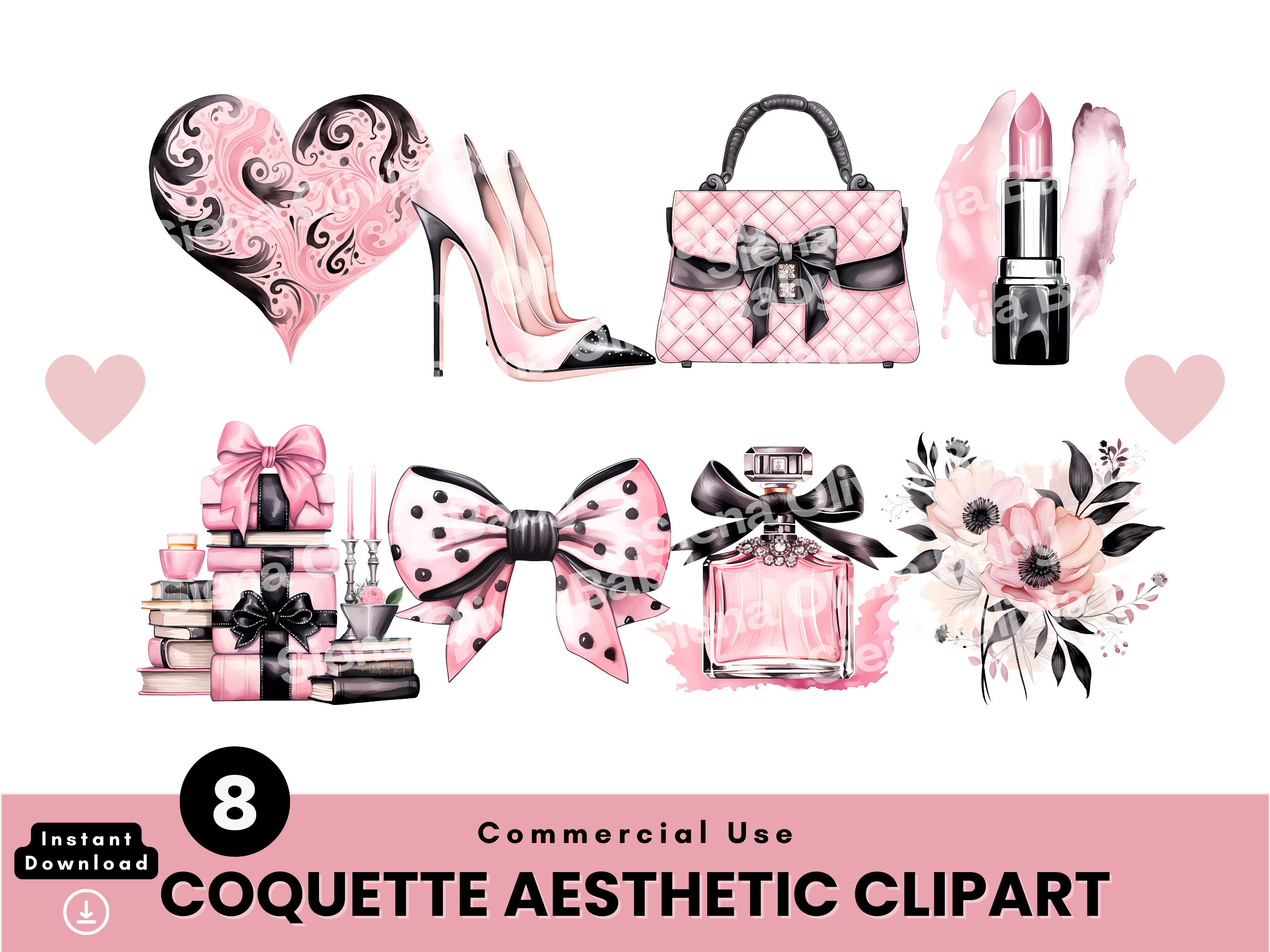 Coquette Aesthetic Clipart Coquette Room Decor Coquette PNG Pink ...