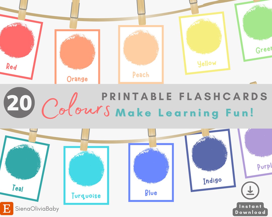 Color Flashcards Printable Flashcards for Kids Educational Cards ...