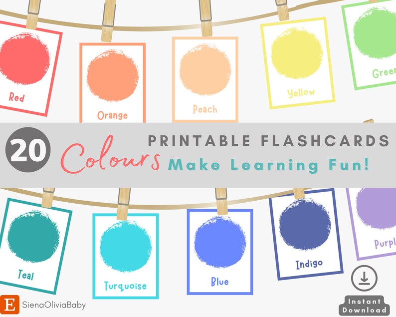 Color Flashcards Printable Flashcards for Kids Educational Cards ...