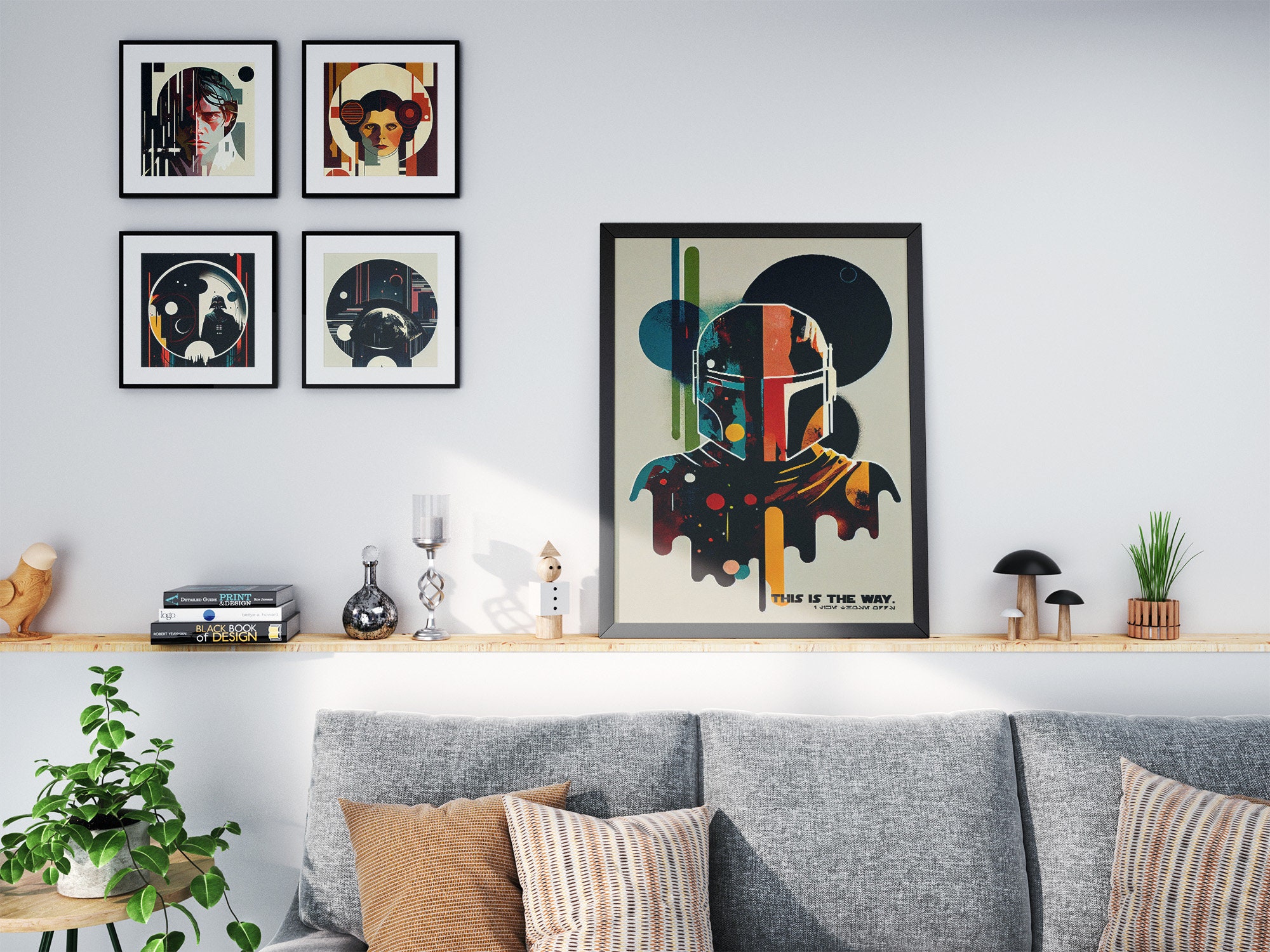 The Mandalorian Inspired Bauhaus Digital Painting - Etsy