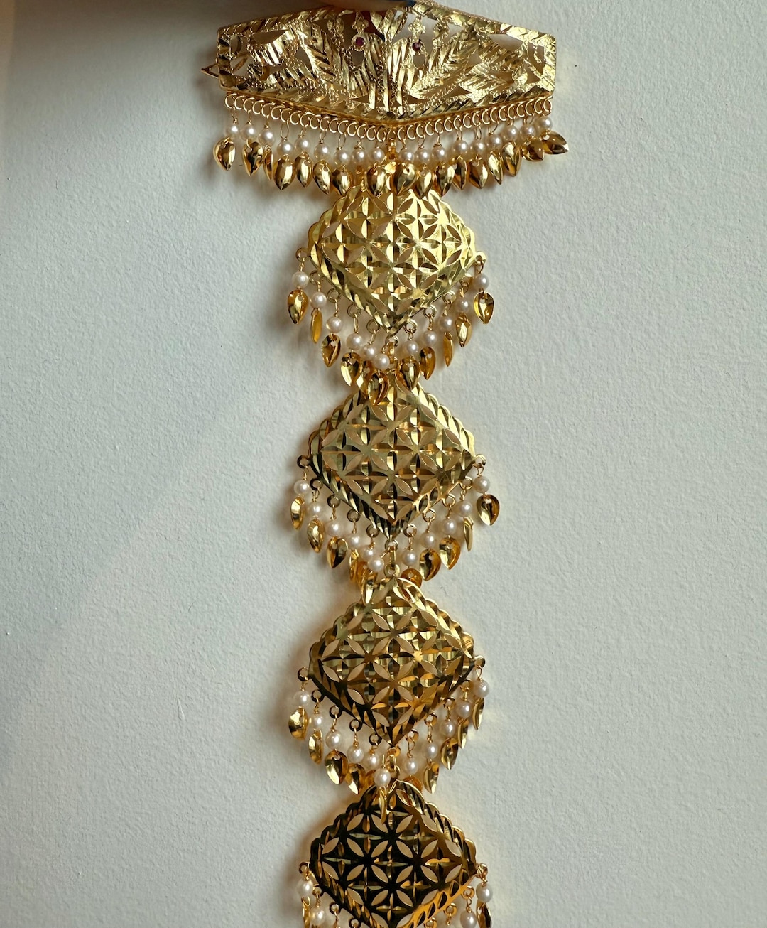 Indian Punjabi Traditional Gold Plated Gutt Choti Long Paranda Parandi ...