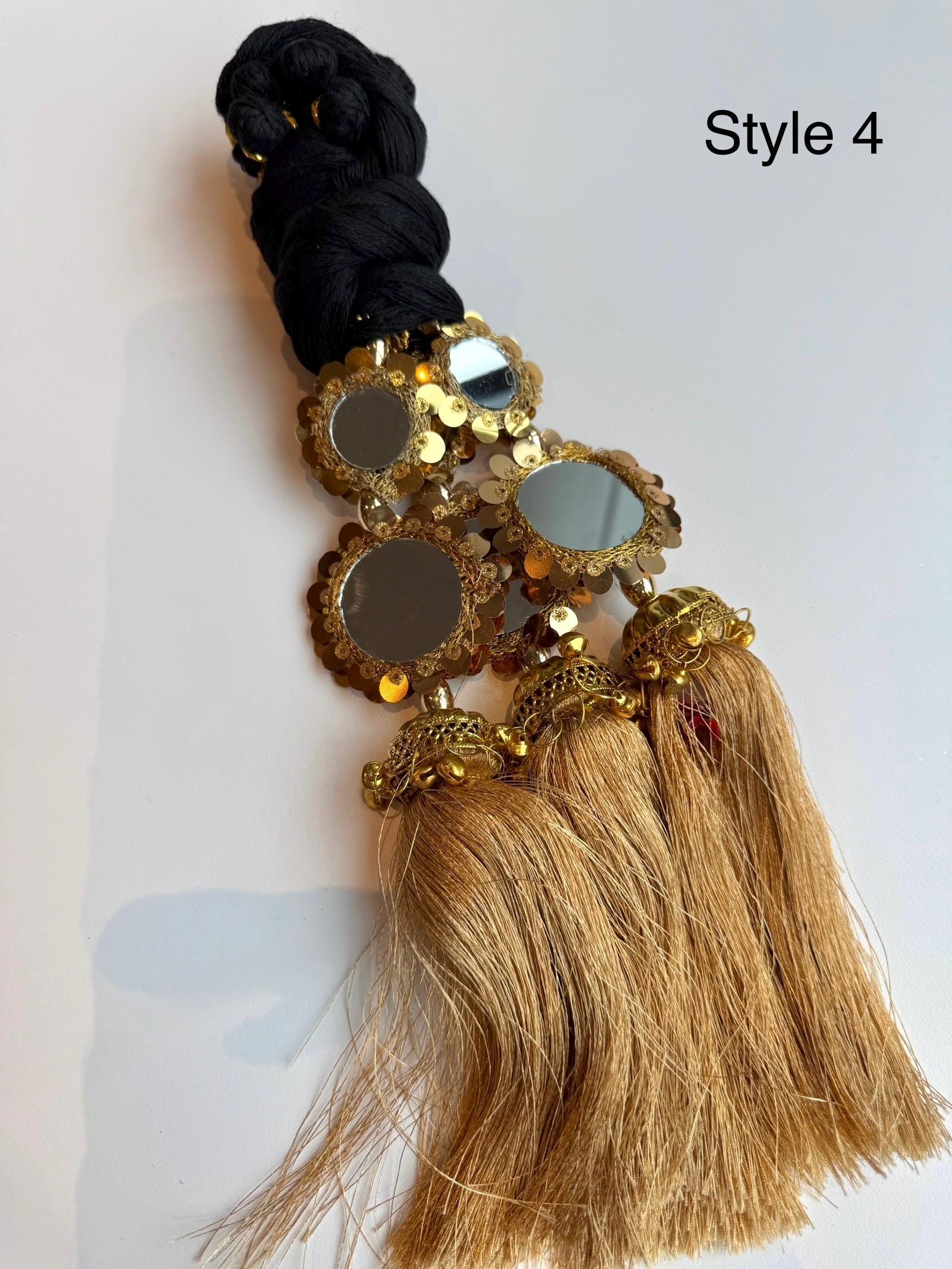 Indian Punjabi Traditional Long Gold Paranda Parandi Braid Accessories ...