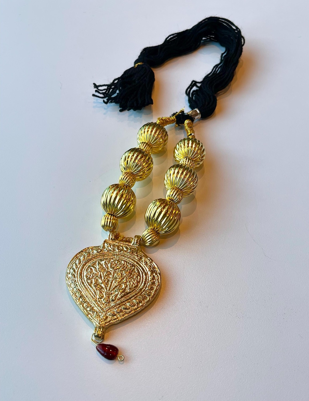 Indian Punjabi Gold Bhangra Giddha Patiala Kaintha Pendant Necklace ...