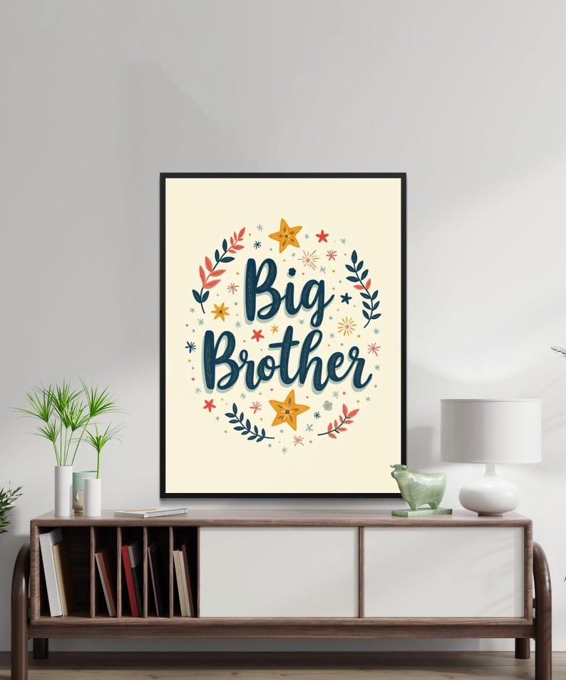 Big Brother Printable Wall Art for Kids or Nurseries, New Brother Gift ...