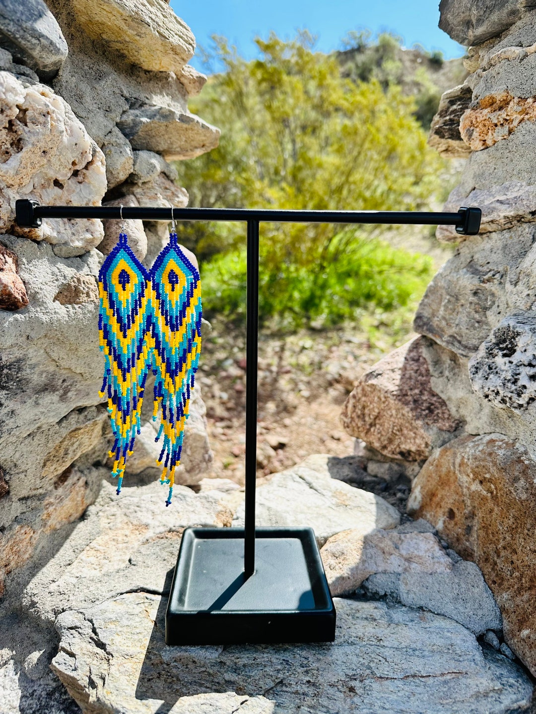 Hand Beaded Mayan Earrings: Traditional Guatemala Jewelry - Etsy