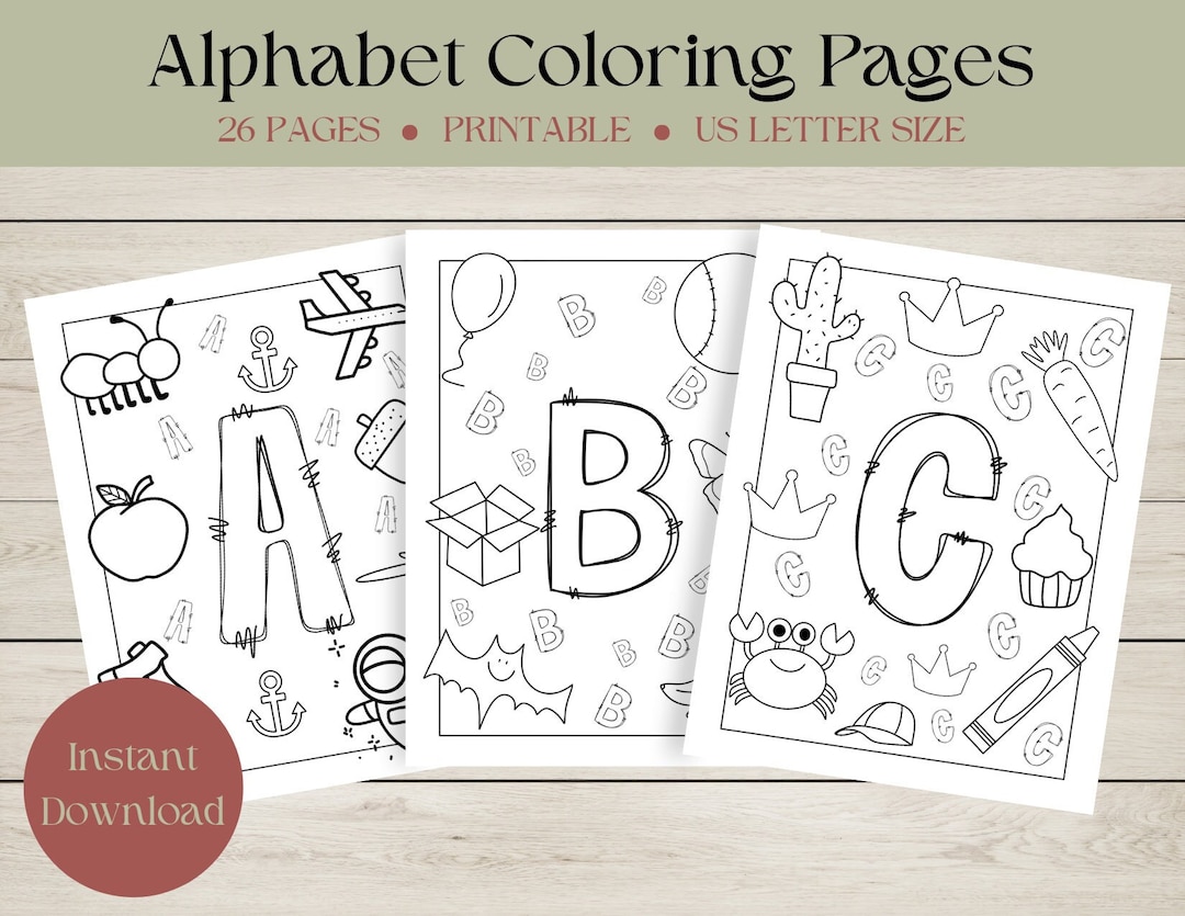 ABC Coloring Pages | Printable Alphabet Coloring Pages | ABC Coloring ...