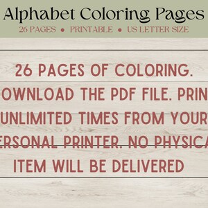 ABC Coloring Pages: 26 Alphabet Doodles (printable PDF) - Etsy