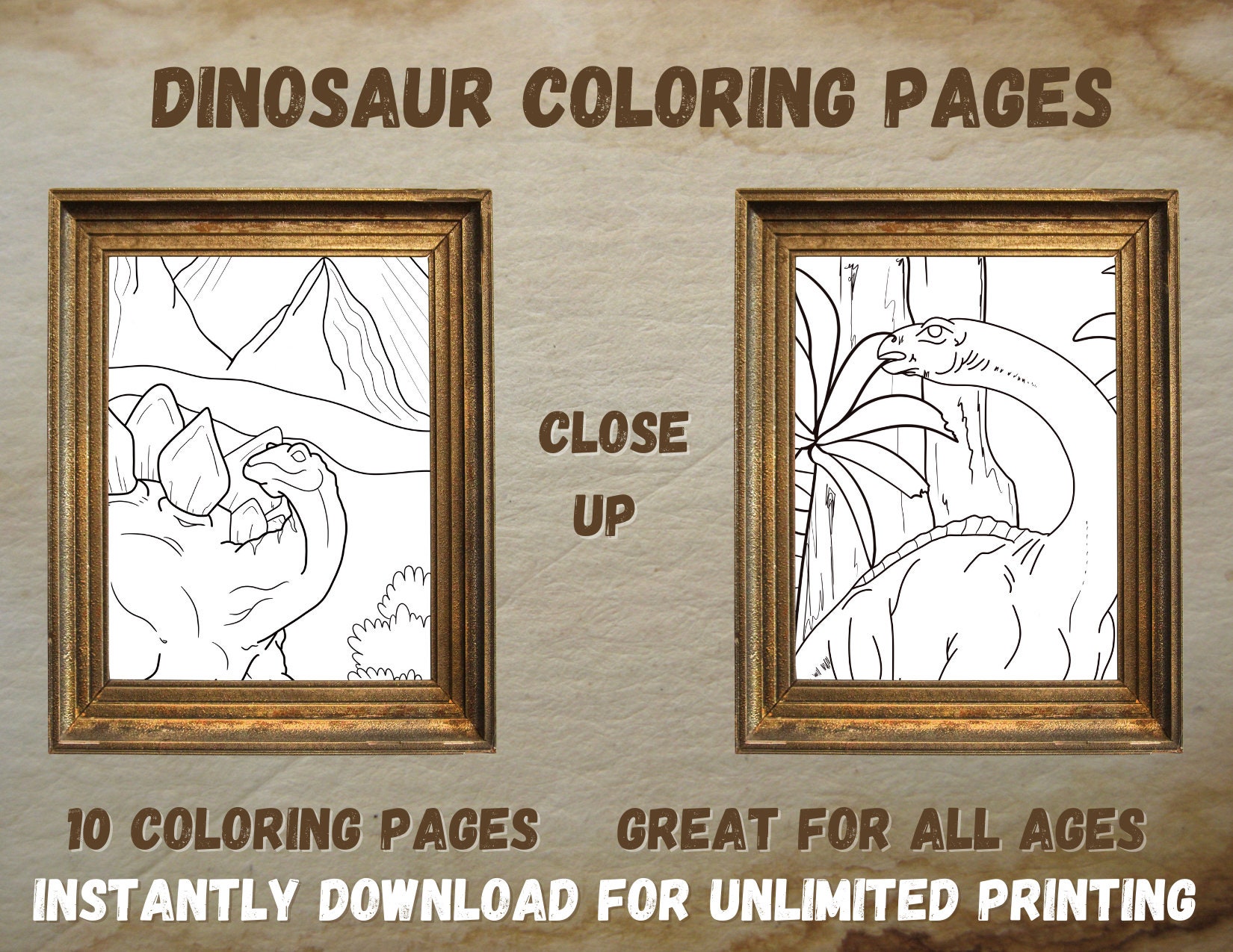 10 Dinosaur Coloring Pages | Dinosaur Coloring for Kids | Dinosaur in ...