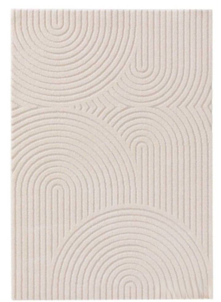 Modern Handmade Fine White Curve Loop Cut Tufted Area Rug for Living ...