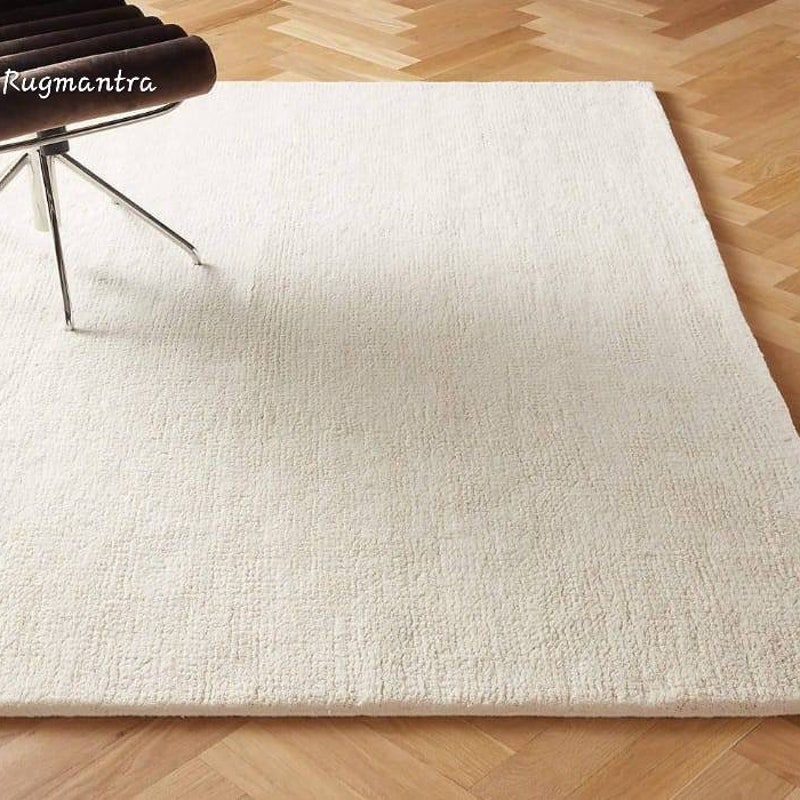 White Wool Rug - Etsy
