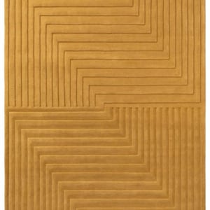 Arches Cut-pile Mustard Color 8x10 9x12 Hand-tufted 100% Wool Handmade ...