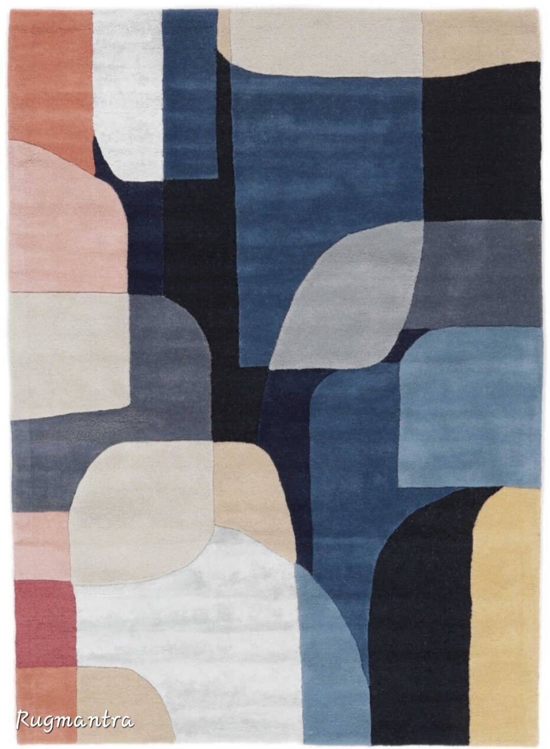 Premium Quality Modern Abstract Handmade Woolen Tufted Area Rug for ...