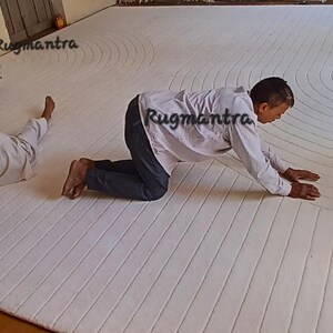 Modern Handmade 12x18 Fine Ivory Curve Embossed Cut Tufted Area Rug for ...