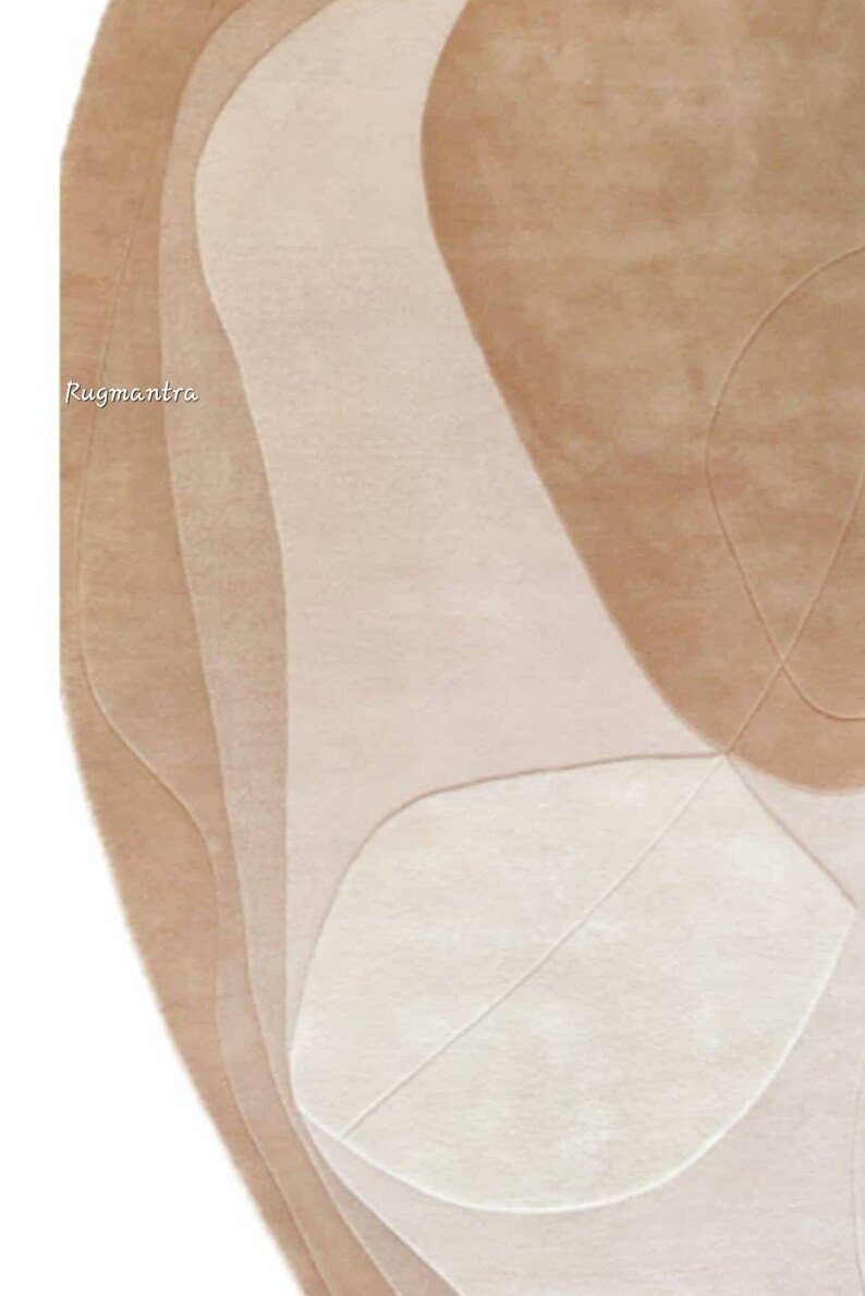Minimalist Modern Abstract Irregular Shape Woolen Hand Tufted - Etsy