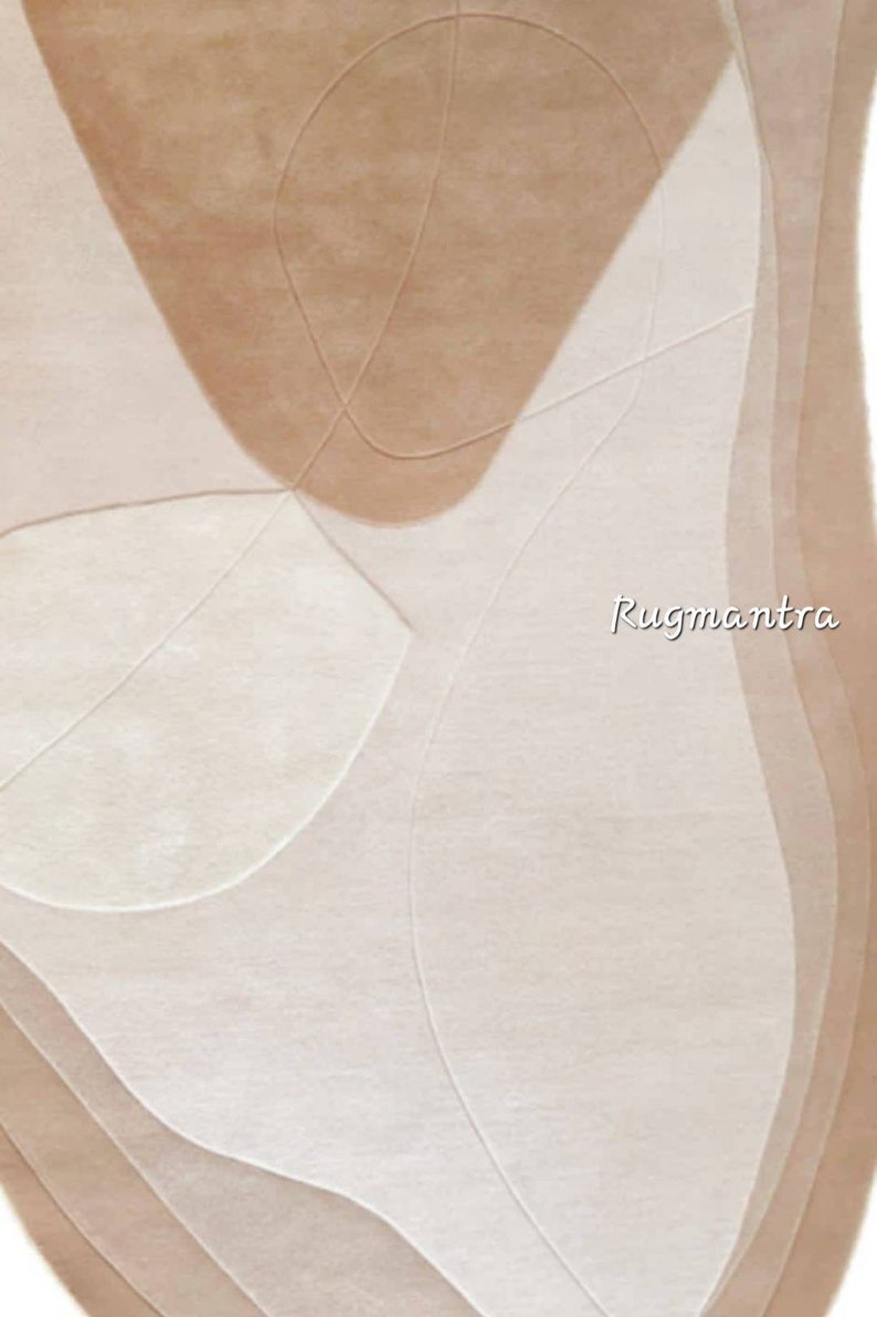 Minimalist Modern Abstract Irregular Shape Woolen Hand Tufted - Etsy