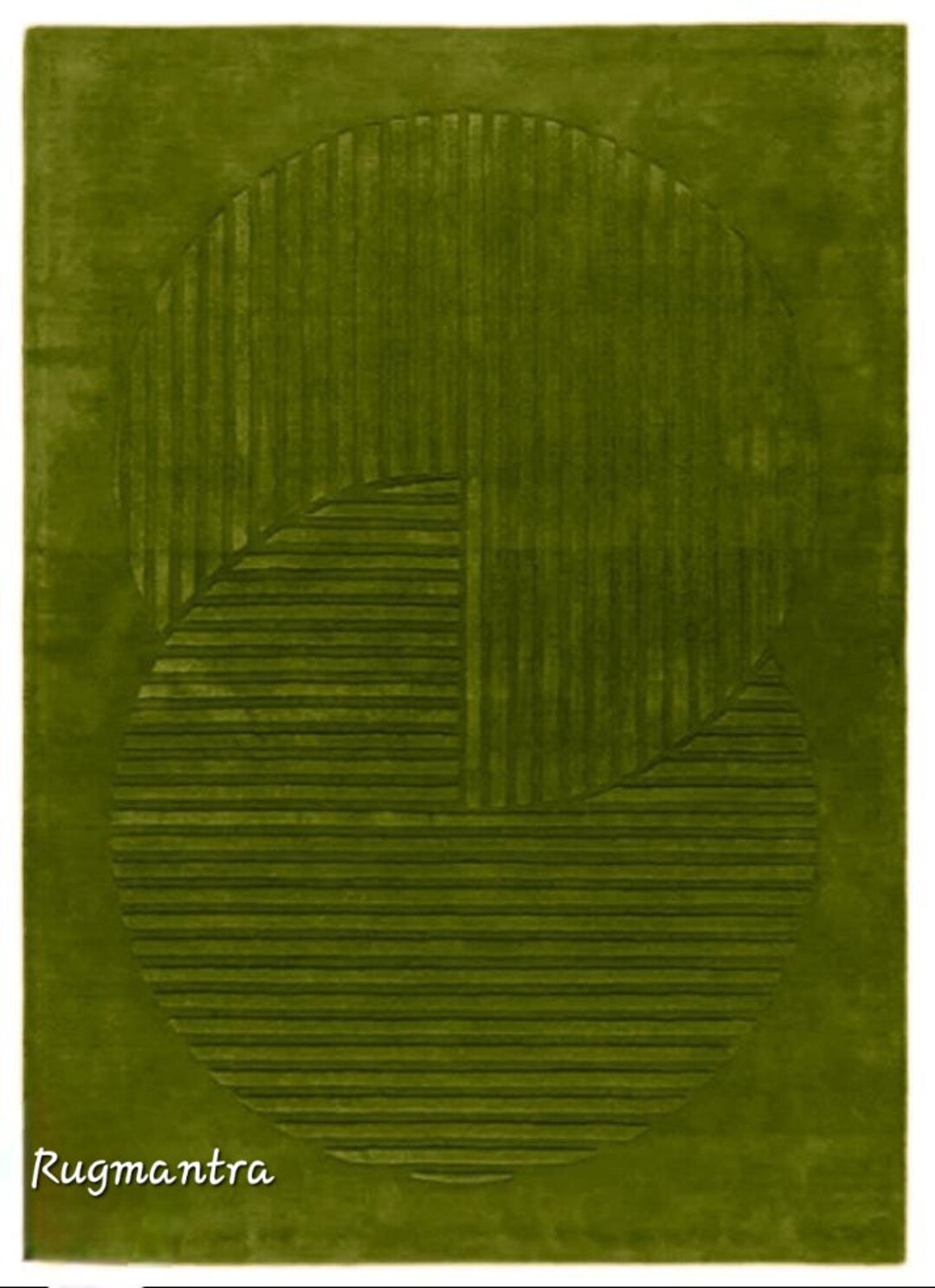 Mustard Yellow and Green Modern Abstract Irregular Arches Pattern ...